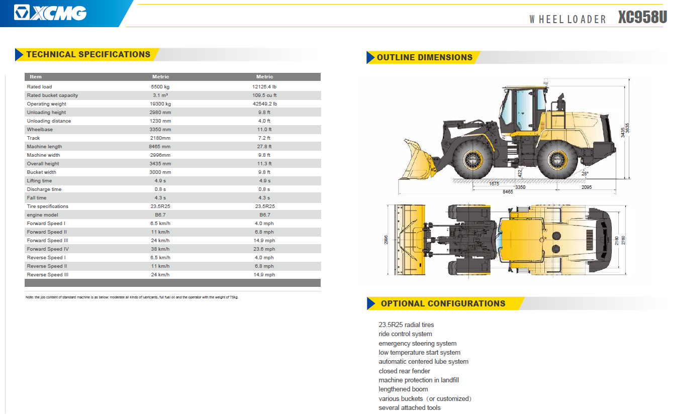 XC958U Wheel Loader (2023) – japamachinery